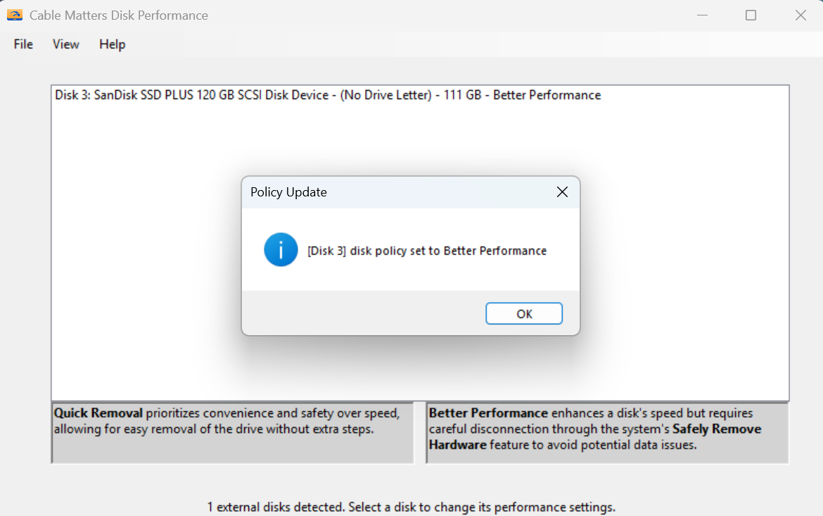 Cable Matters Disk Performance Tool - Cable Matters Knowledge Base